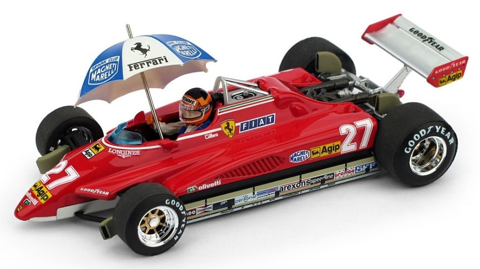 Ferrari F1 126C2 n.27 Brazilian GP 1982 G. Villeneuve pilótával és ...