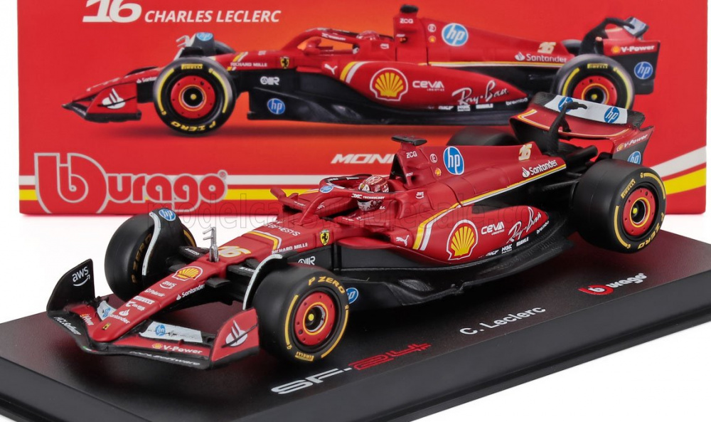 Ferrari F1 SF-24 #16 Monaco GP győztes 2024 C. Leclerc pilótával és ...